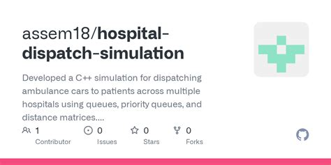 Github Assem Hospital Dispatch Simulation Developed A C Simulation For Dispatching