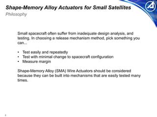 Shape Memory Alloy Actuators For Small Satellites Fuller PDF