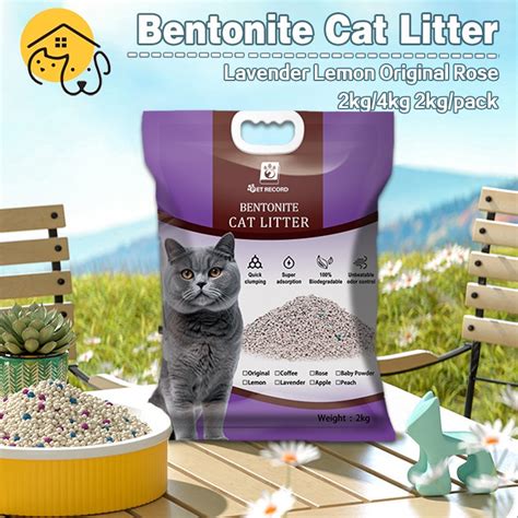 2kg4kg Cat Litter Bentonite Cat Litter Sand Highly Absorben 8 Scents
