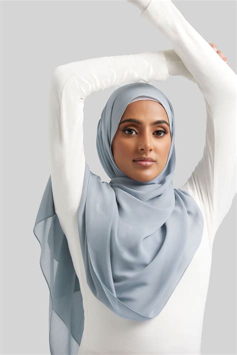 Slate Grey Plain Hijab Hijab House