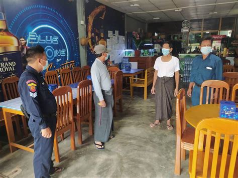 နတ်တလင်းမြို့အတွင်းရှိ ဈေးဆိုင်များအား ကိုဗစ် ၁၉ရောဂါ ကာကွယ်ရေးလမ်းညွှန