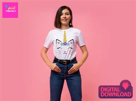 Caticorn Svg Cute Kitty Cat Face Svg Unicorn Cat Svg Meowgical