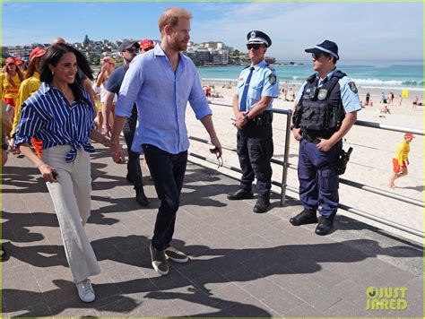 Prince Harry And Meghan Markle Visit Bondi Beach In Sydney To Meet