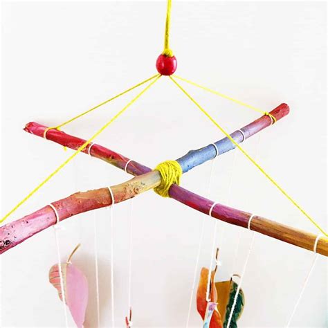 Diy Painted Nature Leaf Mobile