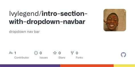 Github Ivylegendintro Section With Dropdown Navbar Dropdown Nav Bar