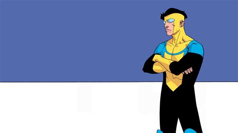 Invincible — Hd Comic Wallpaper Hero In Blue And Gold 1920x1080
