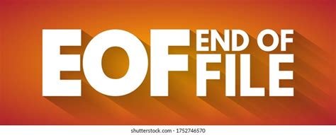 Eof End File Condition Computer Operating Stock Vector Royalty Free 1752746570 Shutterstock