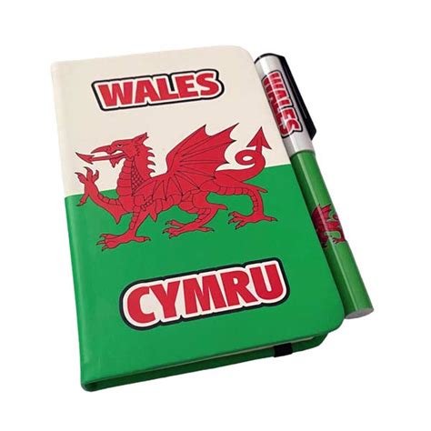 Welsh Flag Notebook And Pen Set Welsh Ts With Heart Spend £50 For 10 Off