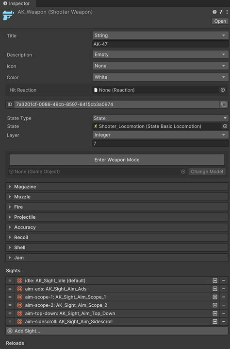 Weapons Documentation