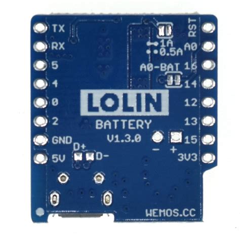 Battery Shield WEMOS Documentation