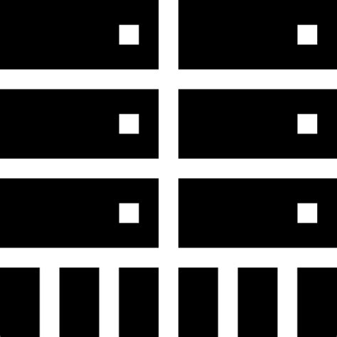 Server Basic Straight Filled Icon