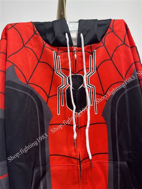 Spiderman Costume Adult Men Miles Morales Jacket Mask Suit Spiderman