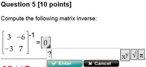 Solved Compute The Following Matrix Inverse Chegg