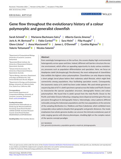 Pdf Gene Flow Throughout The Evolutionary History Of A Colour