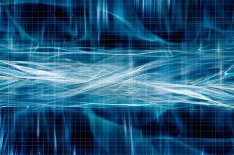 Modern Abstract Design With Flowing Blue Lines And Geometric Patterns Stock Image Image Of