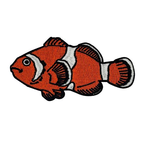 Clownfish Embroidered Iron On Patch Etsy
