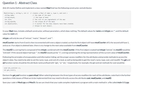 2 1 24 marks define and implement a class named