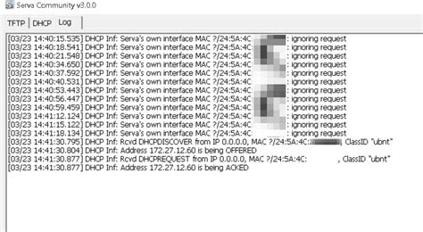 How To Fix Serva Community DHCP Inf Serva S Own Interface MAC XX XX XX XX XX XX Ignoring