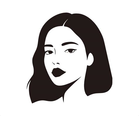 A Young Womans Face Perfect For Your Design Silhouette Artwork