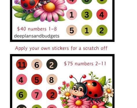 Ladybug Scratch Or Roll Etsy