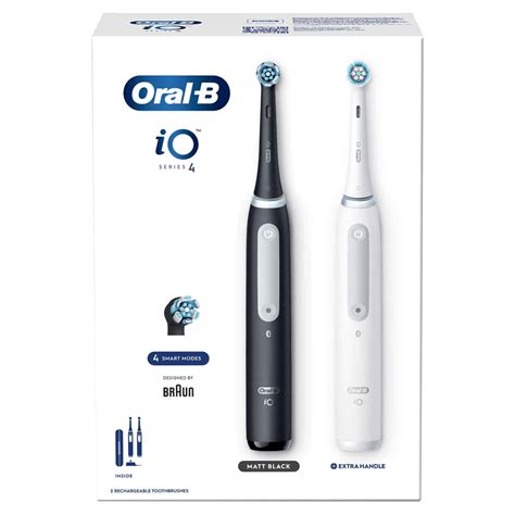 Oral B Io4 Duo Električna Zobna ščetka Belačrna Big Bang