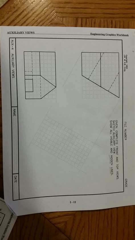Solved Grade Given Complete Front And Top Views Sketch