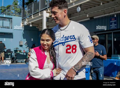 Los Angeles Dodgers Pitcher Booby Miller 28 With His Girlfriend