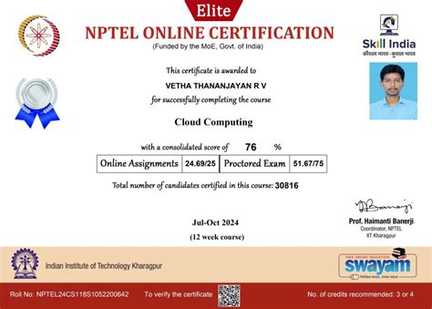 Nptel Elitesilver Eeekiot Vetha Thananjayan