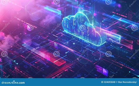 Data Science Ai And Cloud Data Concept Computer Programmer Stock