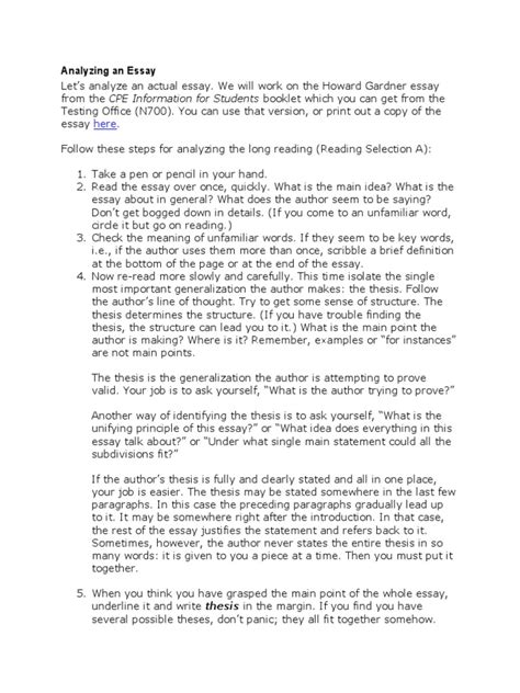Analyzing An Essay Pdf Essays Paragraph
