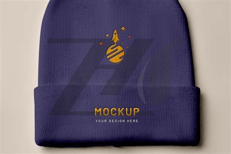 دانلود فایل لایه باز موکاپ لوگو گلدوزی شده کلاه بنفش دانلود رایگان
