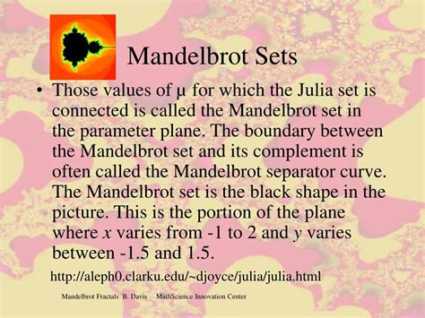 Ppt Mandelbrot Fractals Powerpoint Presentation Free Download Id 5122351