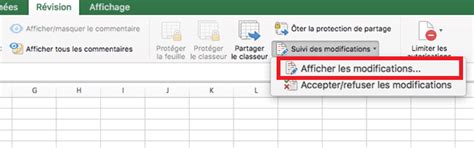 Suivre Les Modifications Dans Excel Comment Les Accepter Et Les