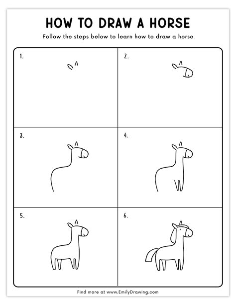 How To Draw A Horse Step By Step How To Draw A Horse Easy In 10 Steps