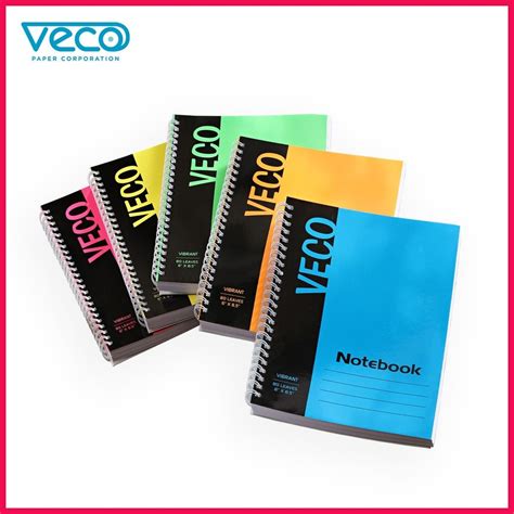 → Veco Vibrant Notebook With White Ruled Inside Page 80lvs 6x85in