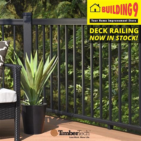 Building Now In Stock Black Powder Coated Finish Railing From