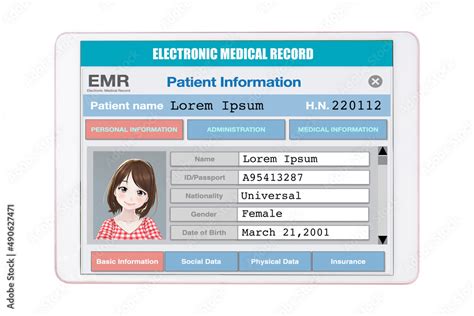Electronic Medical Records Tablet