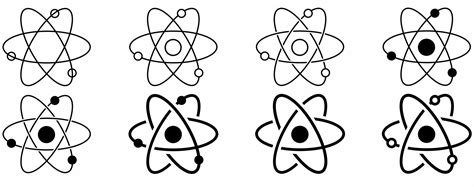 Nuclear Atom Icon Set Isolated On White Background 13262907 Vector Art