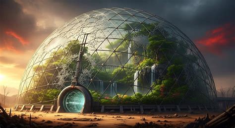 Geodesic Biosphere Dome Stock Illustrations 273 Geodesic Biosphere
