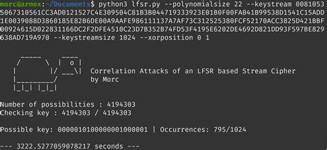 github m0rc lfsr correlation attack correlation attacks of an lfsr