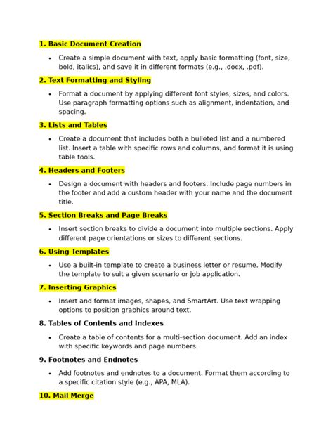 Ms Word Programs Syllabus Pdf Written Communication Computing