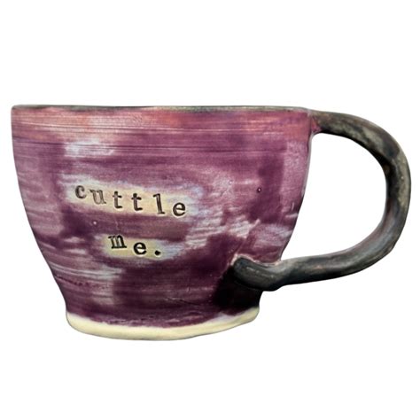 Cuttle Me Cuttlefish Signed Pottery Mug Mug Barista