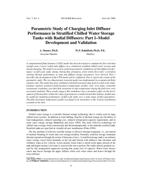 Pdf Parametric Study Of Charging Inlet Diffuser Performance In