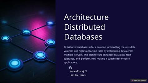 Architecture Distributed Database Management System Pptx
