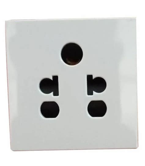Plastic White 6 Amp Electric Socket Number Of Sockets 1 240v At Rs