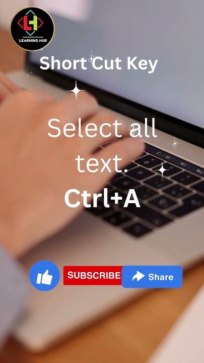 Shortcut Key For Select All Text In Ms Word Youtube