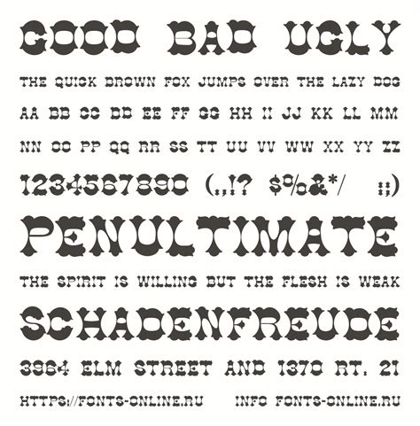 Good Bad Ugly Font
