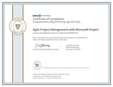 Certificate Of Completion Wayne Furlong