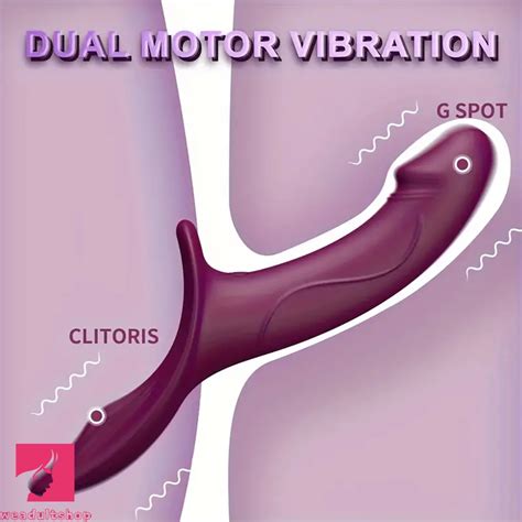 984in Dual Motor Double Ended G Spot Automatic Silicone Strap On Dild