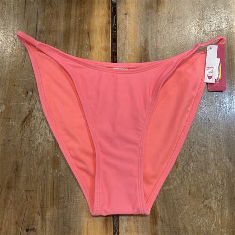 Womens Xhilaration High Leg Scoop Coral Bikini Bottoms Size Xl Nwt Ebay